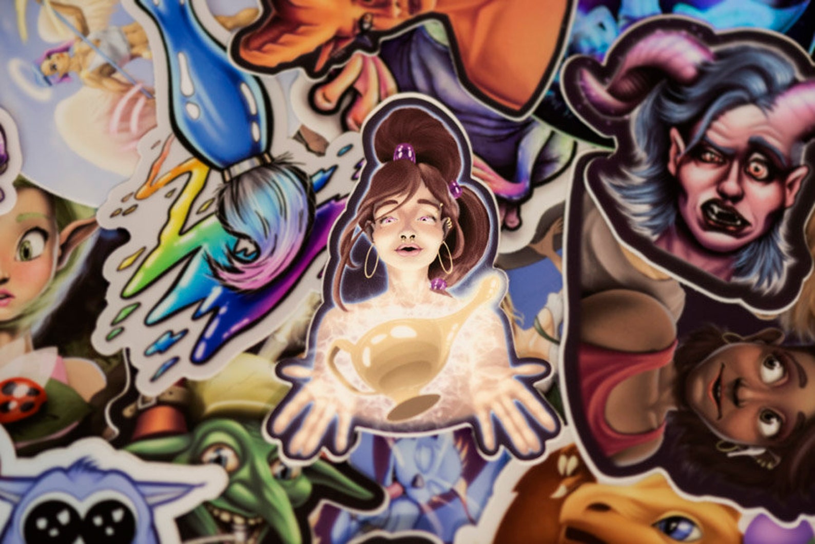 Genie Sticker -- Wishes, Magical, Art, Images, Cartoon, Dnd, Woman ...