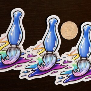 Colorful Rainbow Paint Brush Sticker -- Art, Artist, Creative, Vinyl ...