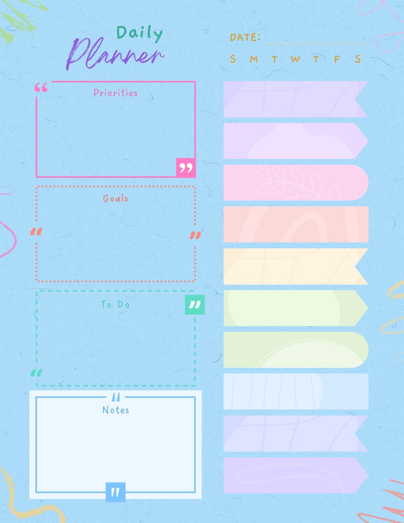 Digital Daily Planner - Etsy
