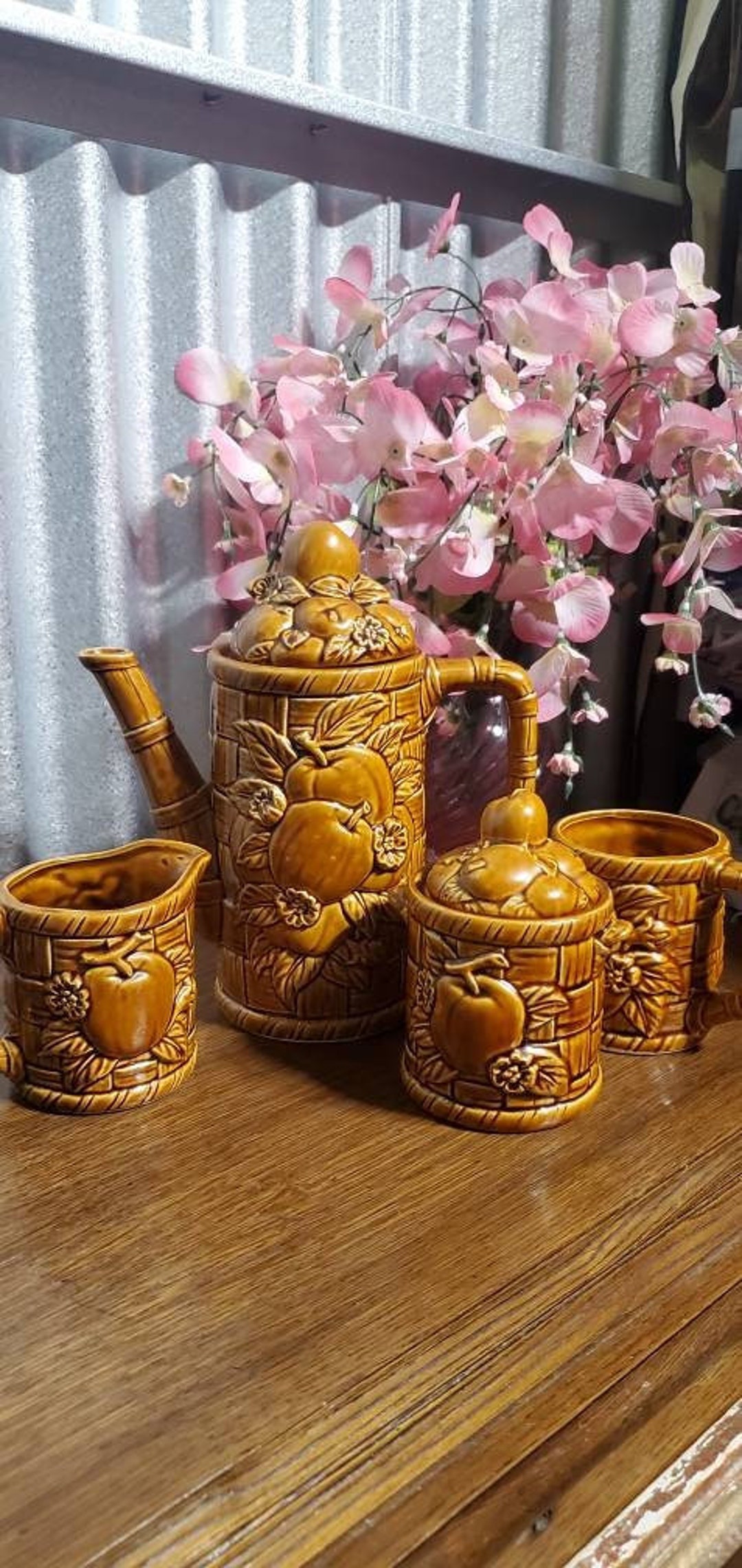 Mid Century Japan Coffee Set With Pot, Creamer. Sugar Bowl and 1 Cup ...