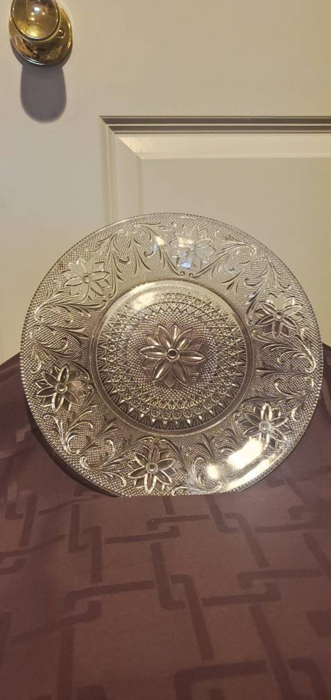 Indiana Glass Co Sandwich Pattern Plate 10 1/4. Clear Glass. - Etsy