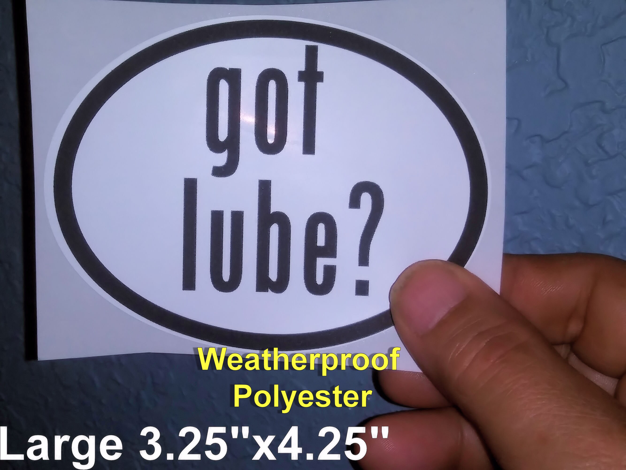 Got Lube Euro Style Oval Stickers Weatherproof Kinky - Etsy UK