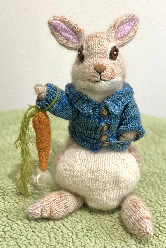 Custom Order Peter Rabbit Hand Knitted - Etsy UK