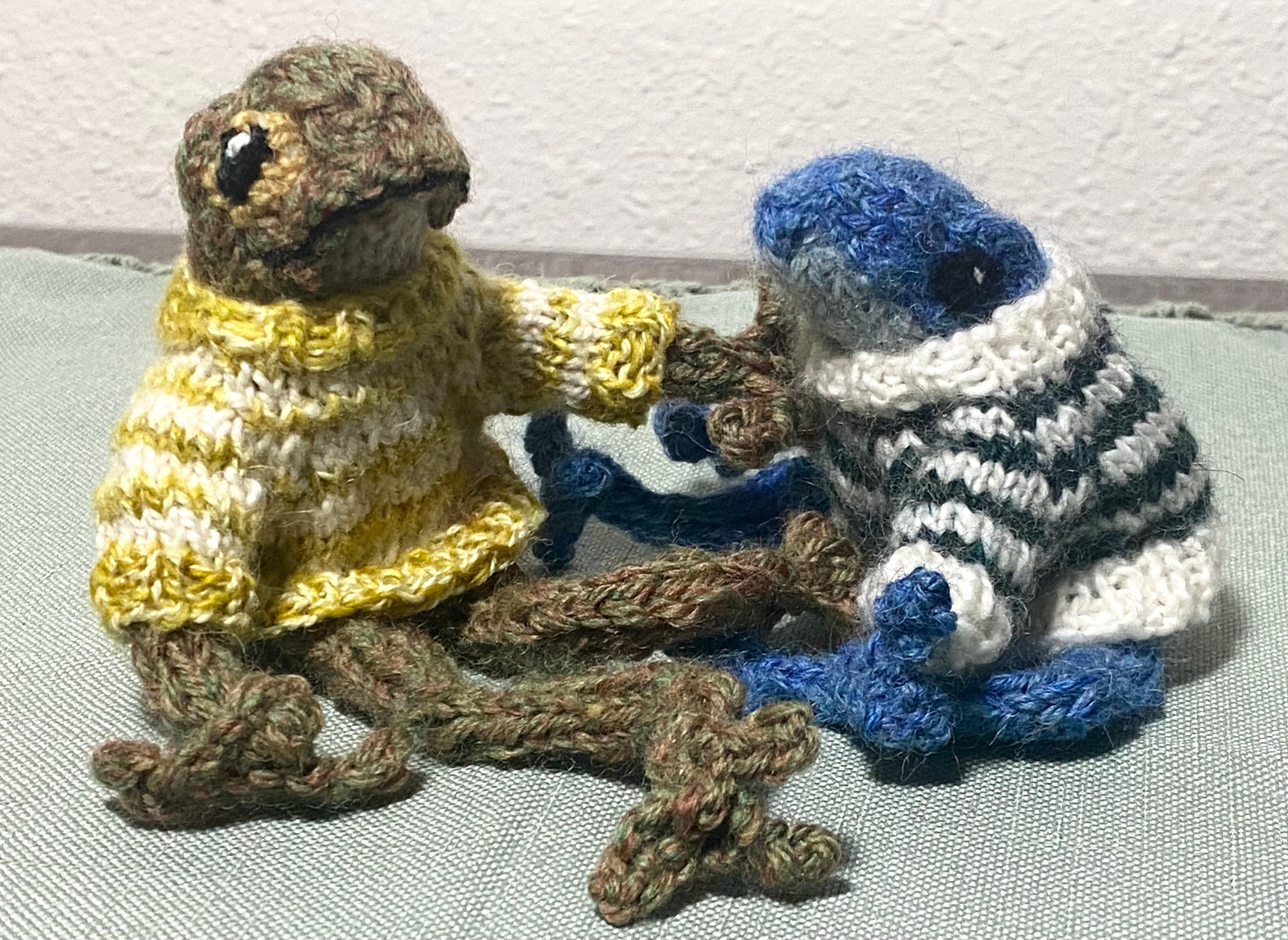 Custom Order Tiny Knit Frogs With Sweaters - Etsy