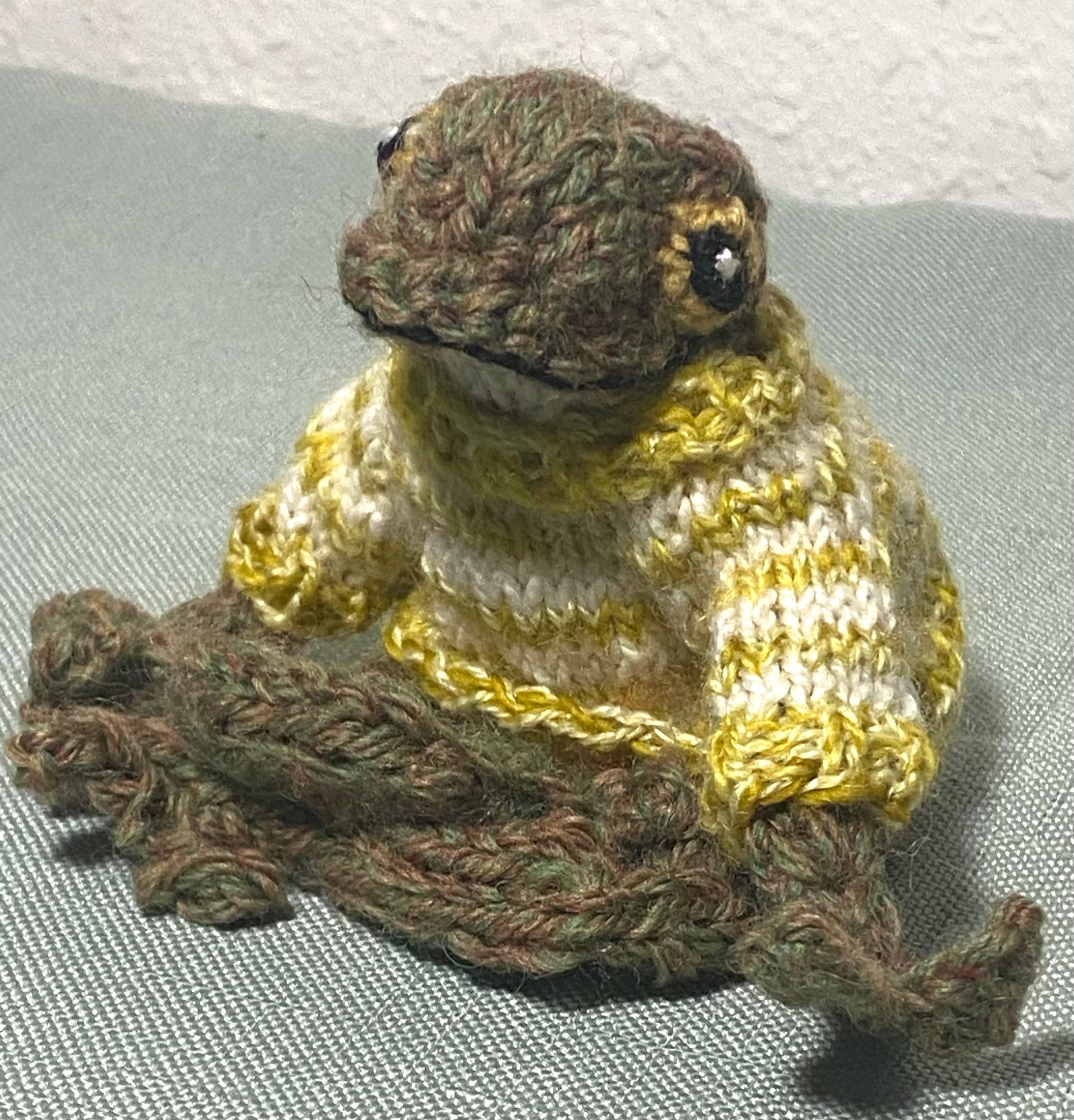 Custom Order Tiny Knit Frogs With Sweaters - Etsy