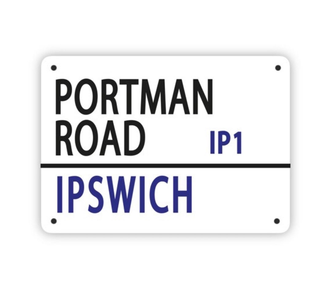 Ipswich Portman Road Stadium Road Street Metal Sign Plaque Plate ...