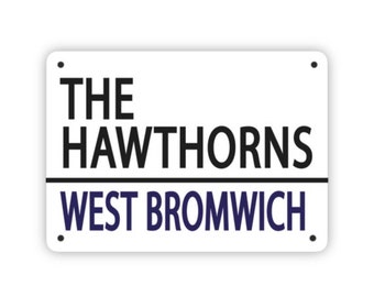 The Hawthorns Sign - Etsy UK