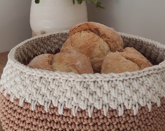 Crochet Bread Basket Pattern PDF, Cute Mini Bread Basket, Pattern With ...