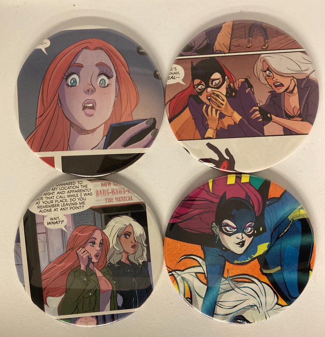 Batgirl Recycled Comic Book Coasters // Set of 4 - Etsy