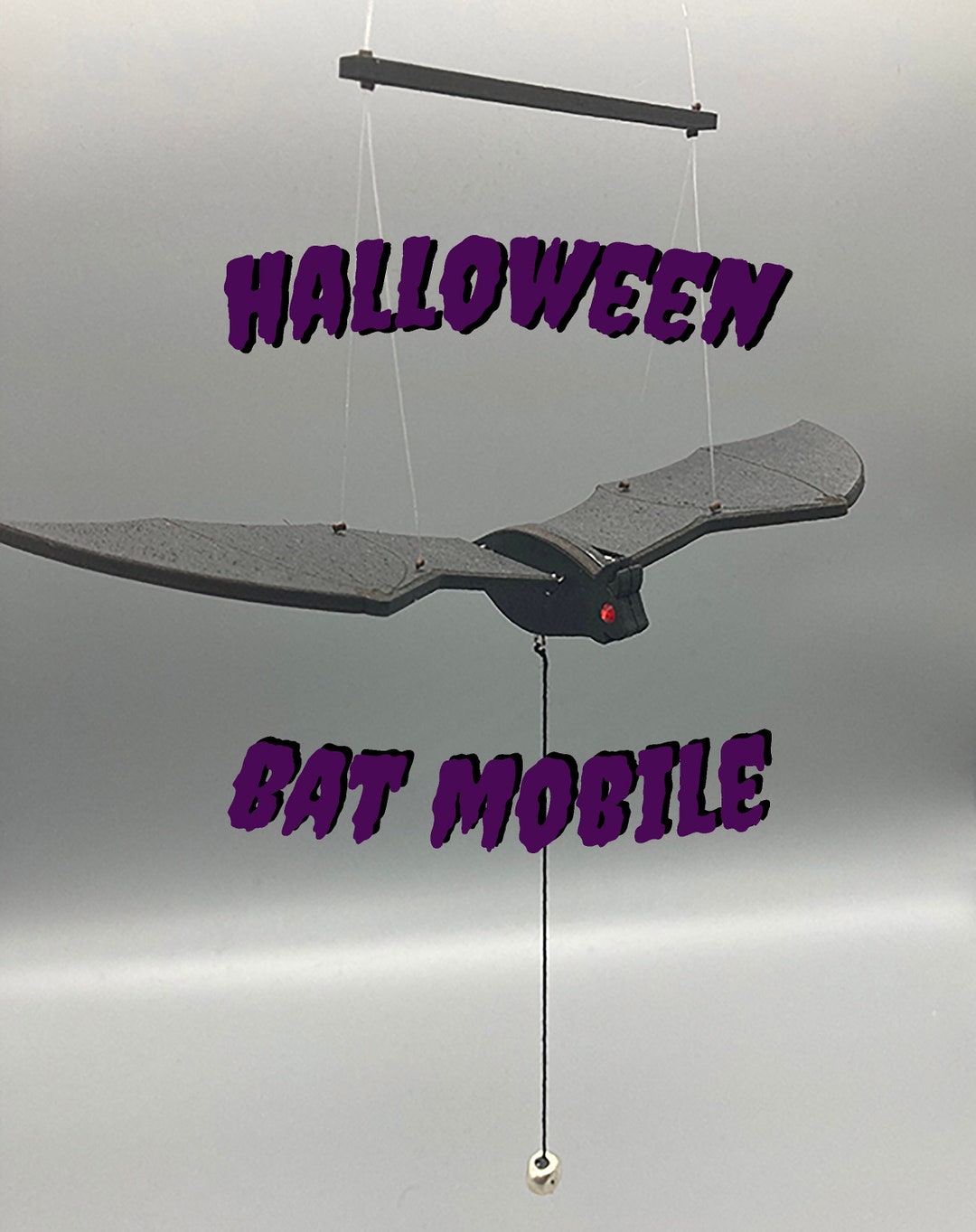 Spooky Black Bat Mobile - Wings Flap! - Etsy