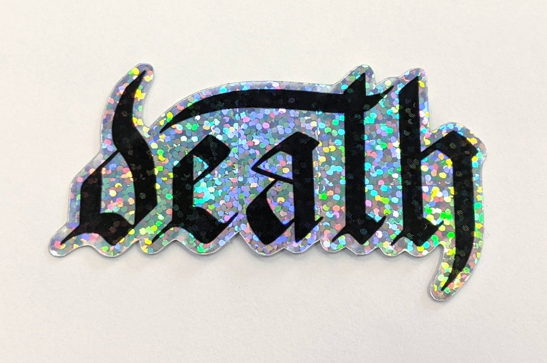 Death Rainbow Glitter Sticker - Etsy
