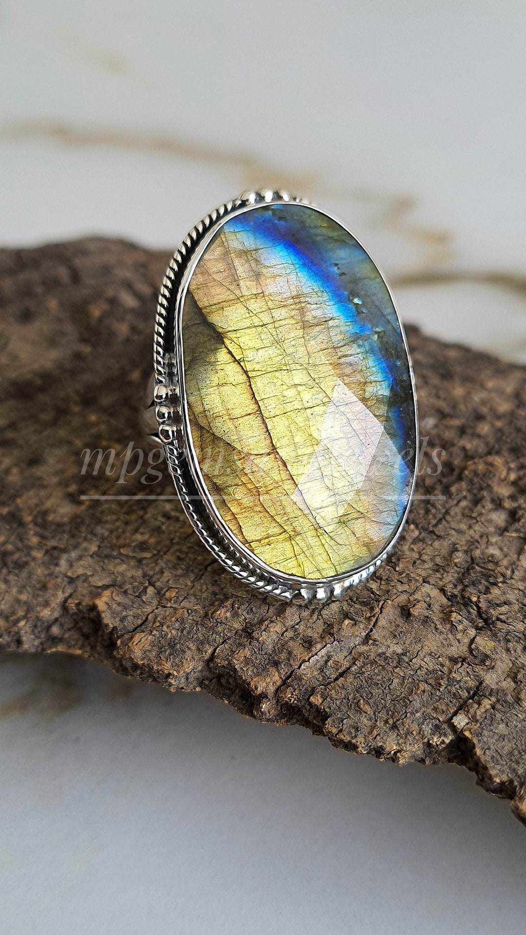 Spectrolite Ring,multi Flash Labradorite Ring,natural Labradorite Ring ...