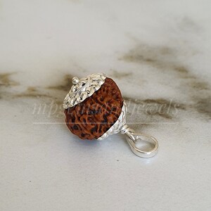 Rudraksha Necklace-five Faced Rudra Necklace-925 Sterling Silver-shiva ...