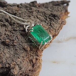 Natural Emerald Necklace ,925 Sterling Silver Locket, Handmade Jewelry ...