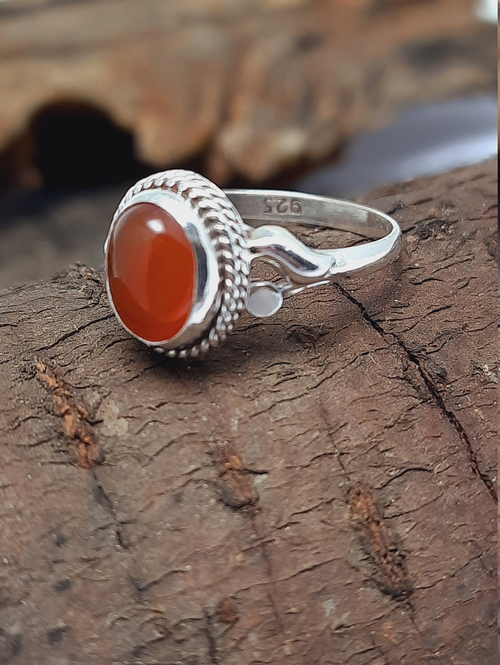 Karneol-Ring 925 Sterling Silber Ring Silber Karneol Ring | Etsy