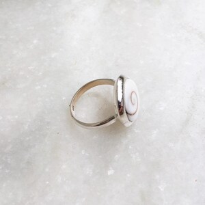 Shiva Eye Ring, Shiva Eye Shell Ring, Sterling Silver Ring, Shiva Eye ...