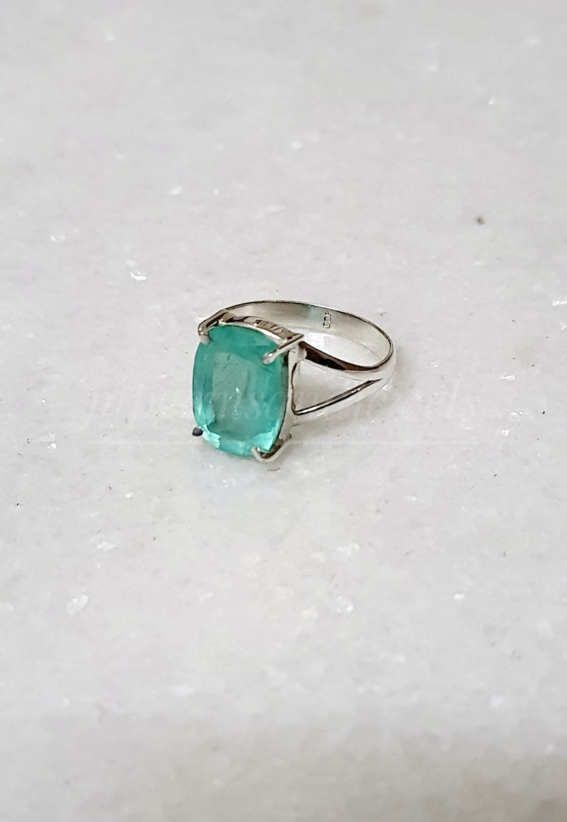 Emerald Ring,natural Colombian Emerald Rings, 925 Sterling Silver Rings ...