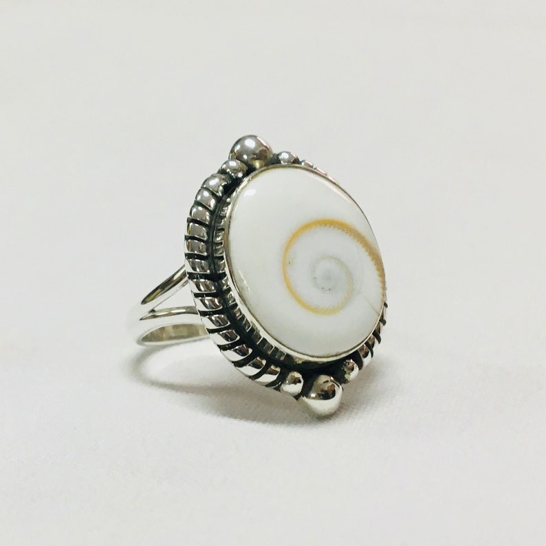 Shiva Eye Ring Shiva Eye Shell Ring Sterling Silver Ring - Etsy