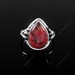Natural Rhodonite Ring*pear Pink Gemstone Ring*925 Sterling Silver Ring ...