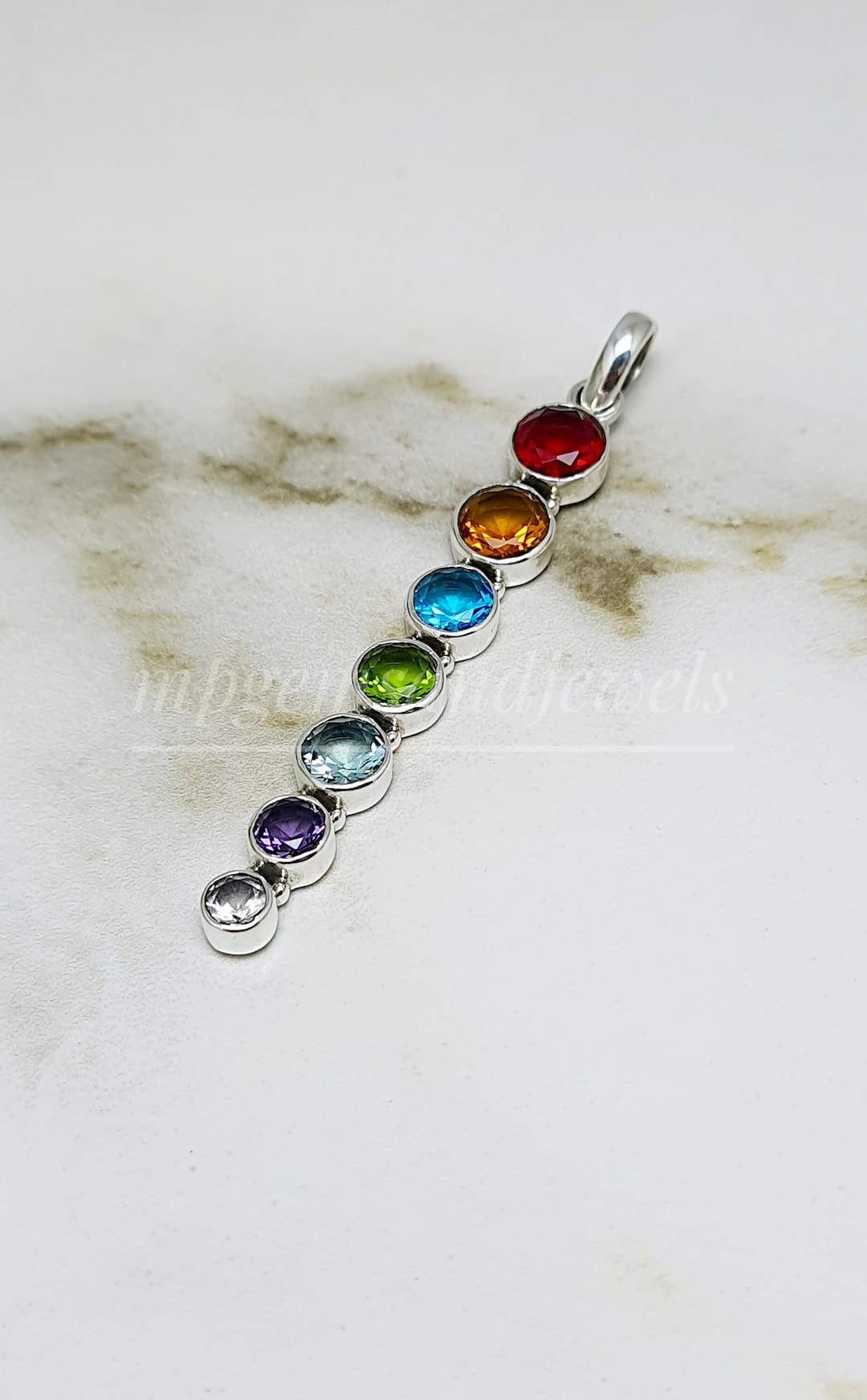 Seven Chakras Necklace,seven Chakras Healing Necklace, Natural Seven ...