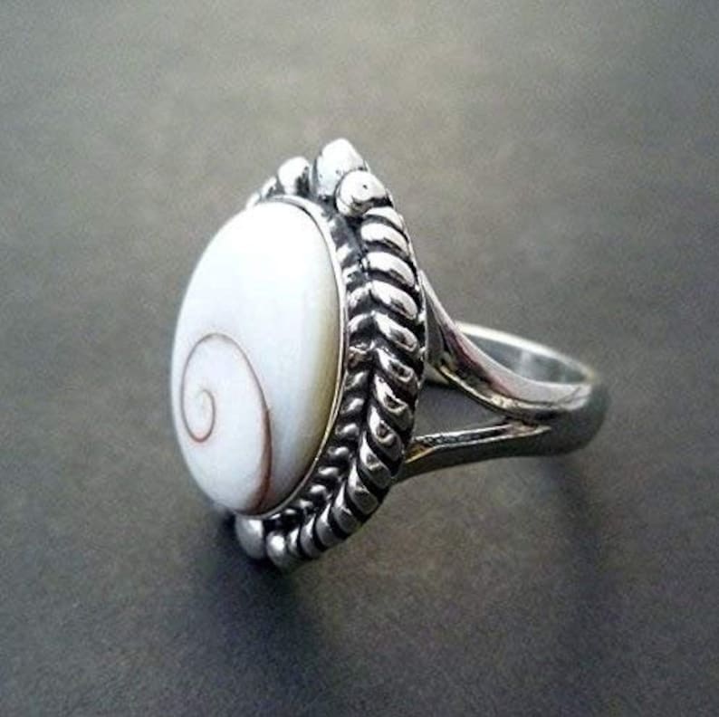 Shiva Eye Ring Shiva Eye Shell Ring Sterling Silver Ring - Etsy