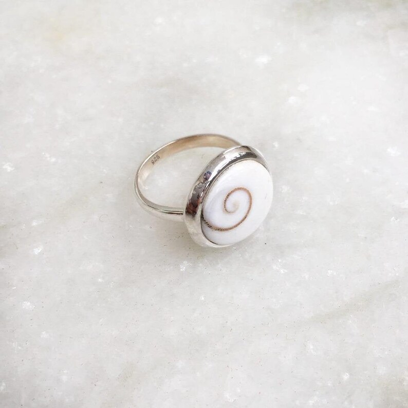 Shiva Eye Ring Shiva Eye Shell Ring Sterling Silver Ring - Etsy