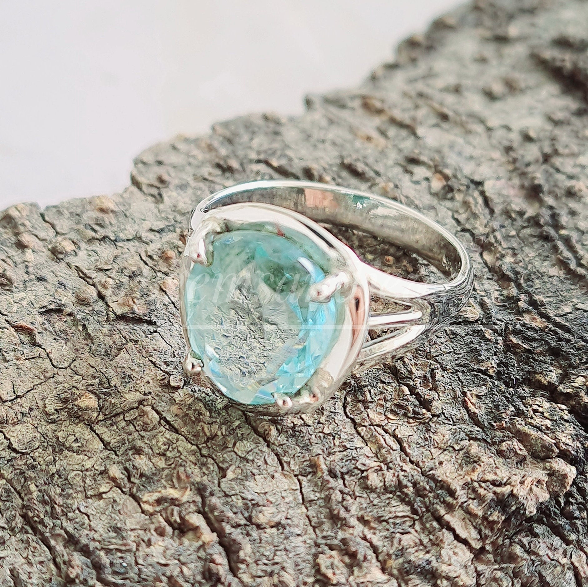 Aquamarine Ring 925 Sterling Silver Ringblue Ringhandmade - Etsy