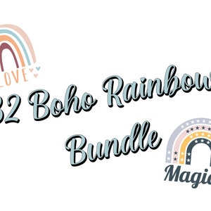 Boho Rainbow Bundle PNG, SVG, PDF, Instant Download, Digital, Design ...
