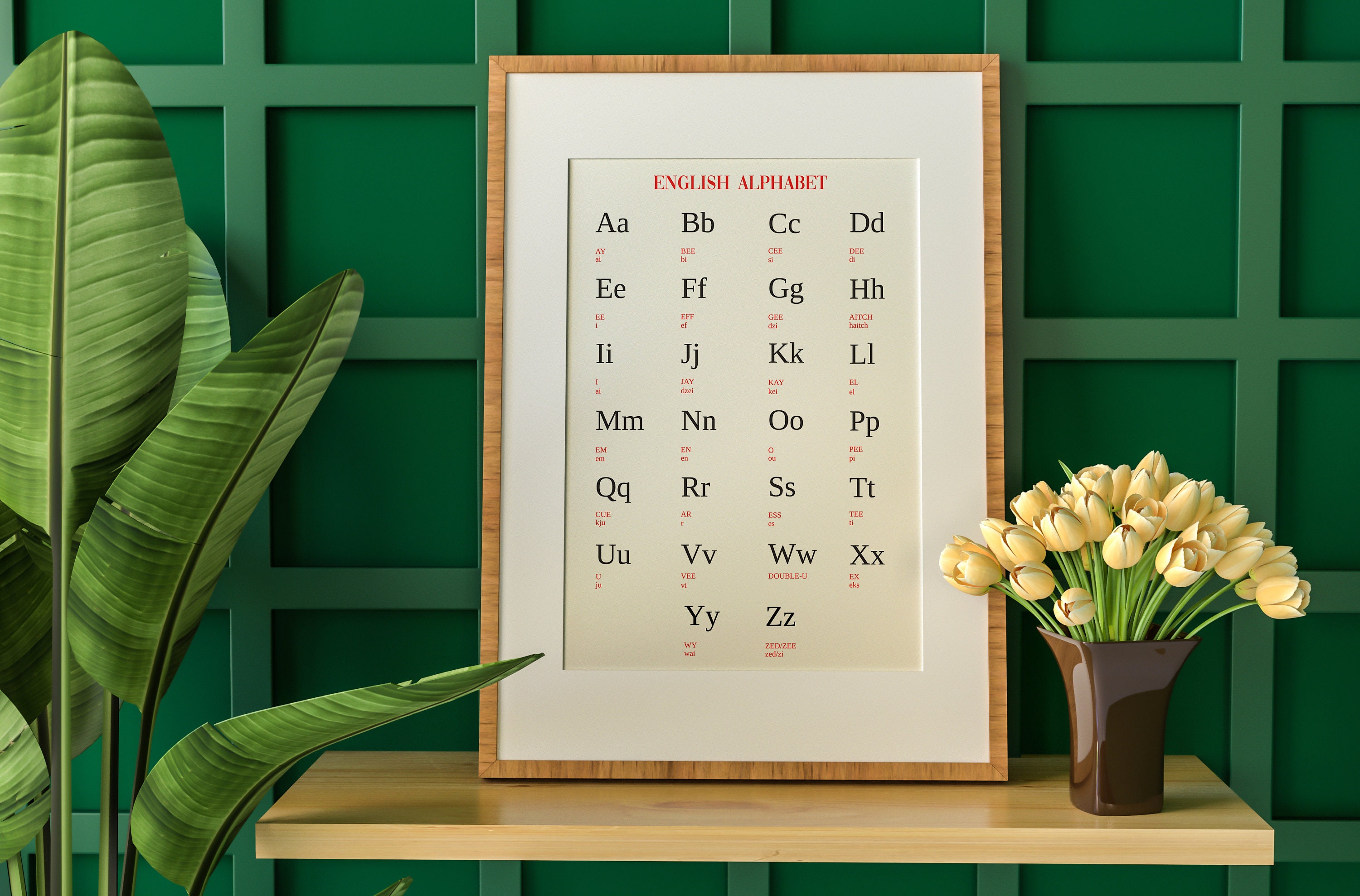 ENGLISH ALPHABET Poster Wall Decor Kids Room Decoration - Etsy