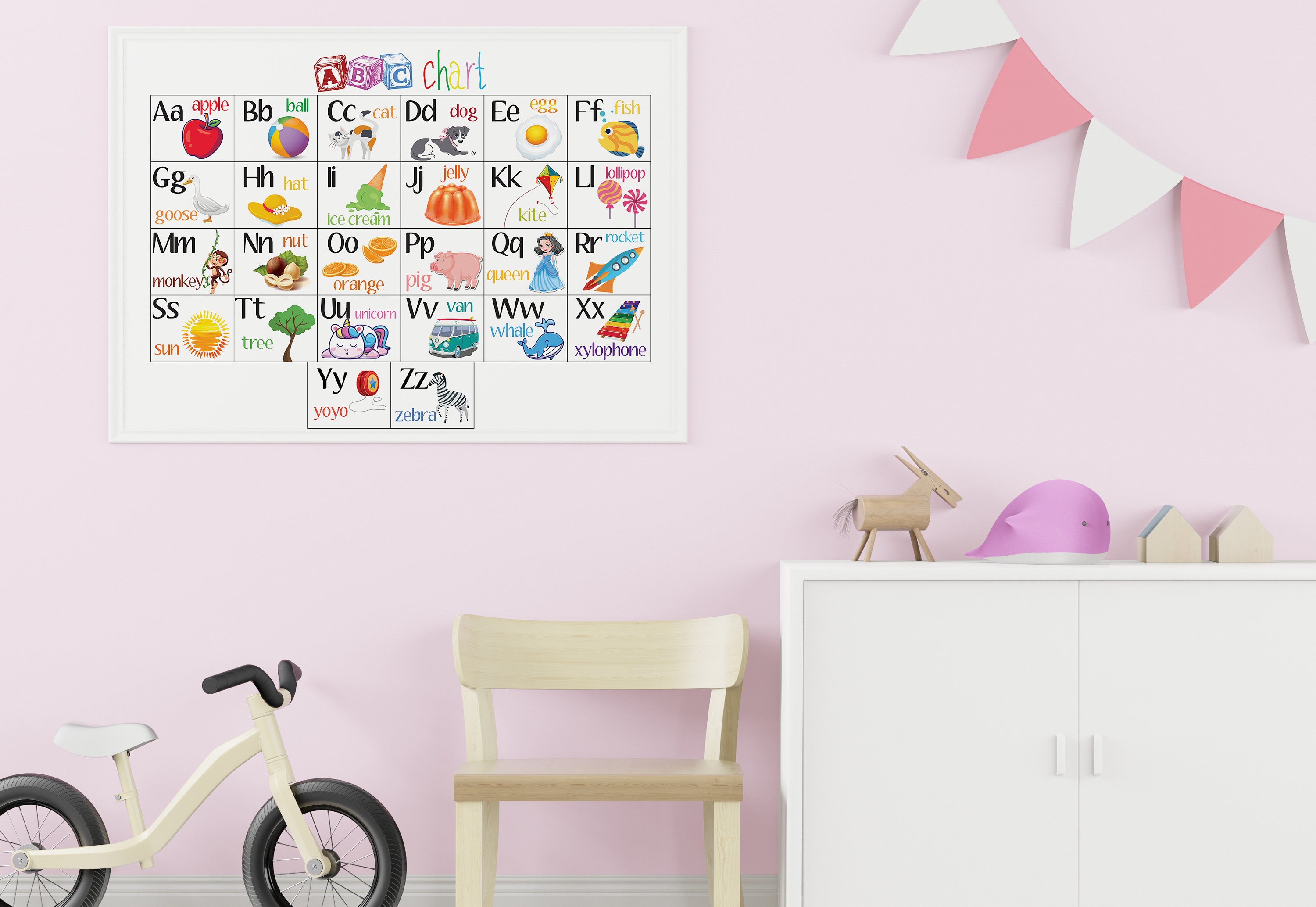 GREEK & ENGLISH Alphabet Poster for KIDS Wall Poster Kids Room Decor ...