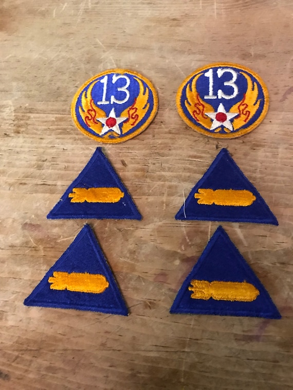 WW2 US Airforce 13th Specialist Bomb Loader Patches - Gem