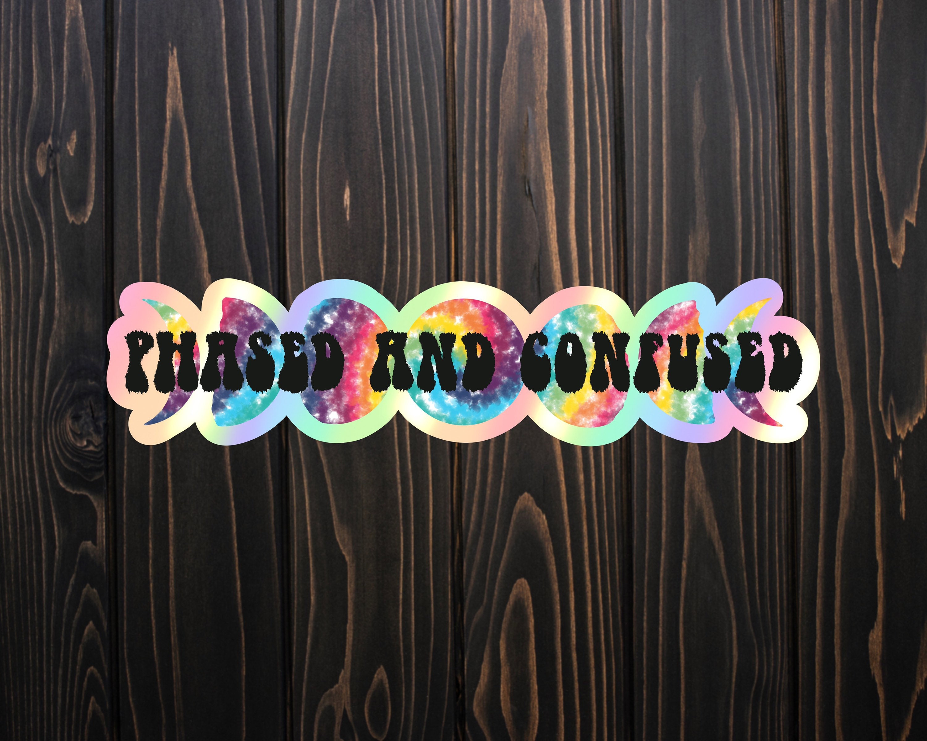 Holographic phased and Confused Sticker Water - Etsy