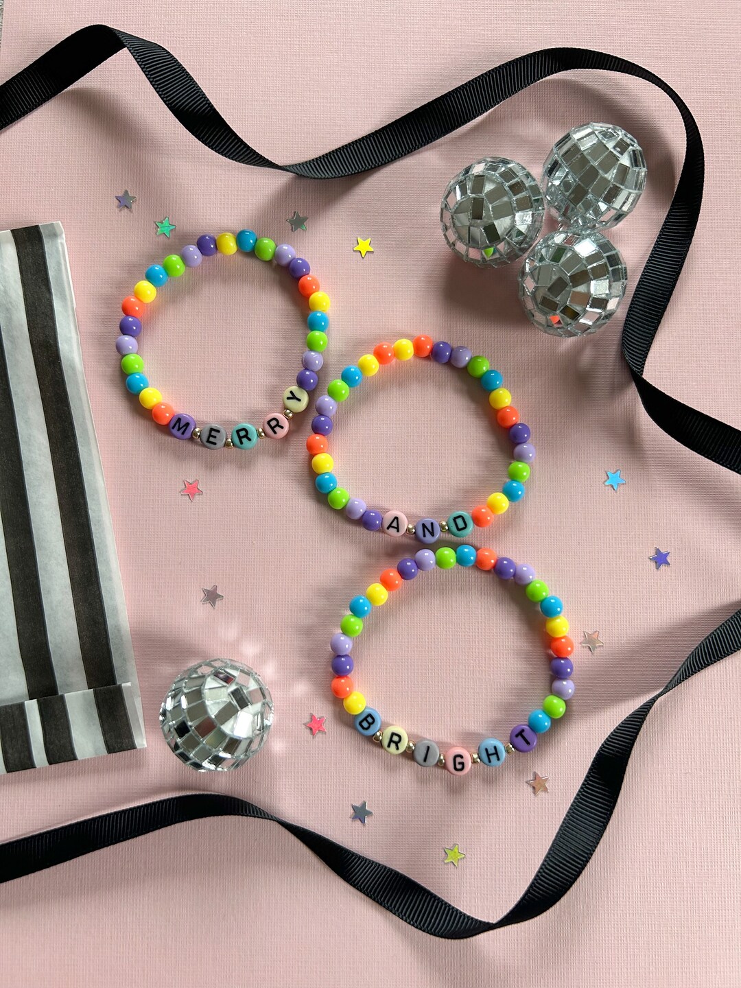 Friendship Bracelet Stack Christmas Wrist Candy Merry and Bright ...