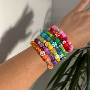 Friendship Bracelet | Rainbow ~ 90s Style ~ Multi Colour | Elasticated ...