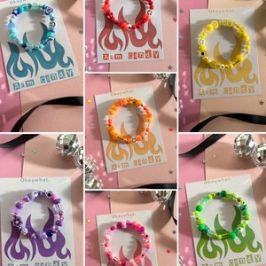 Friendship Bracelet | Rainbow ~ 90s Style ~ Multi Colour | Elasticated ...