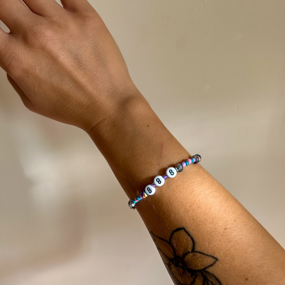 Friendship Bracelet Angel Numbers 888 Stretch Bead Bracelet - Etsy
