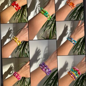 Friendship Bracelet | Rainbow ~ 90s Style ~ Multi Colour | Elasticated ...
