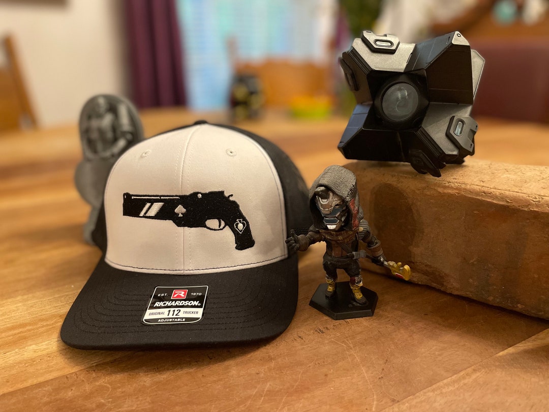 Destiny 2 Ace of Spades Gun Embroidered Baseball Cap, Trucker Style ...