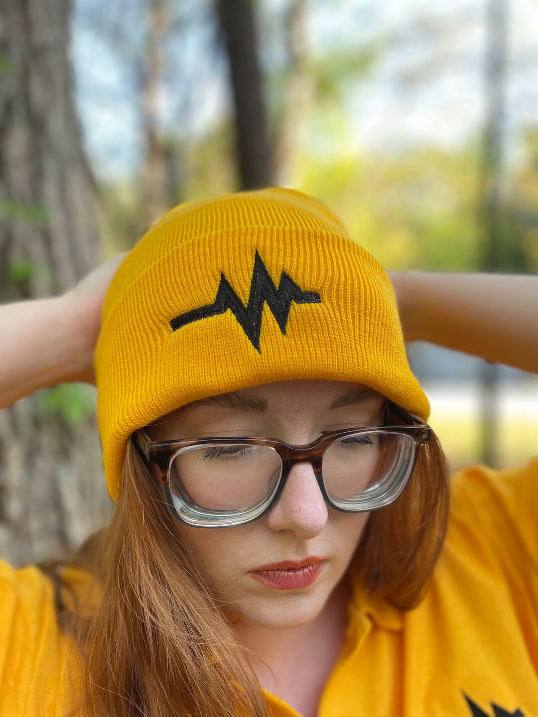 Digimon Vital Bracelet Pulse Cuffed Logo Beanie | Pulsemon Gold ...