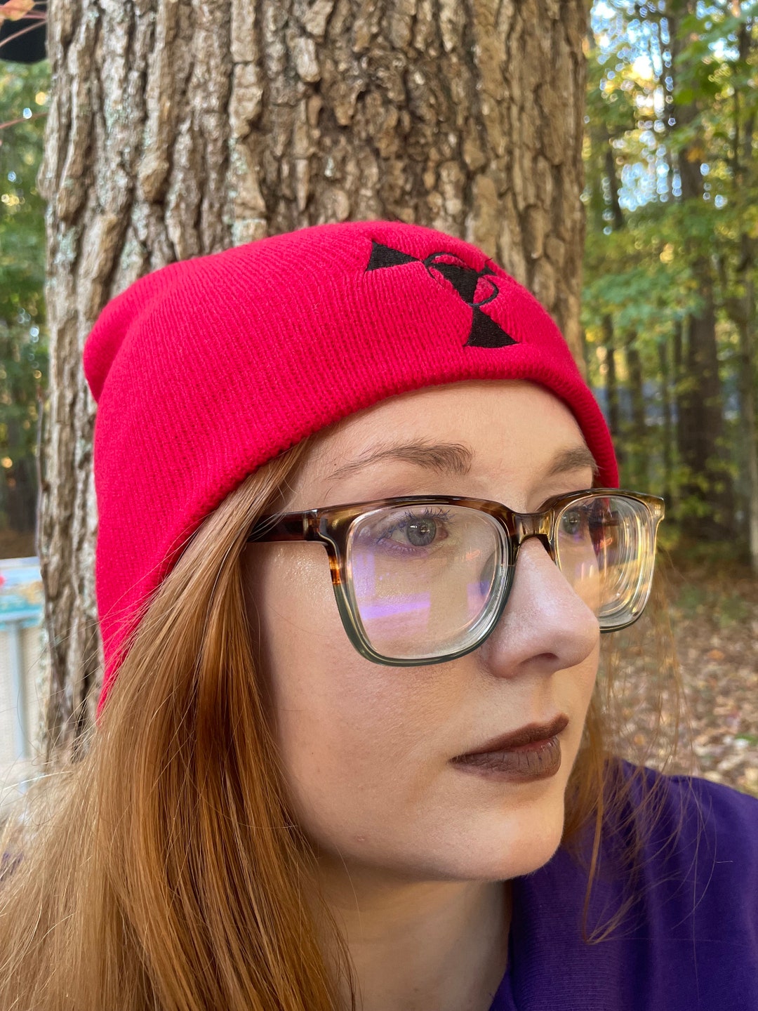 Digimon Digital Hazard Embroidered Beanie | Red Guilmon, Gallantmon ...