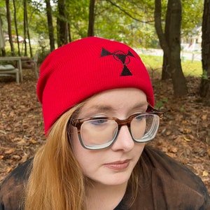 Digimon Digital Hazard Cuffed Logo Beanie Guilmon, Gallatmon/dukemon ...