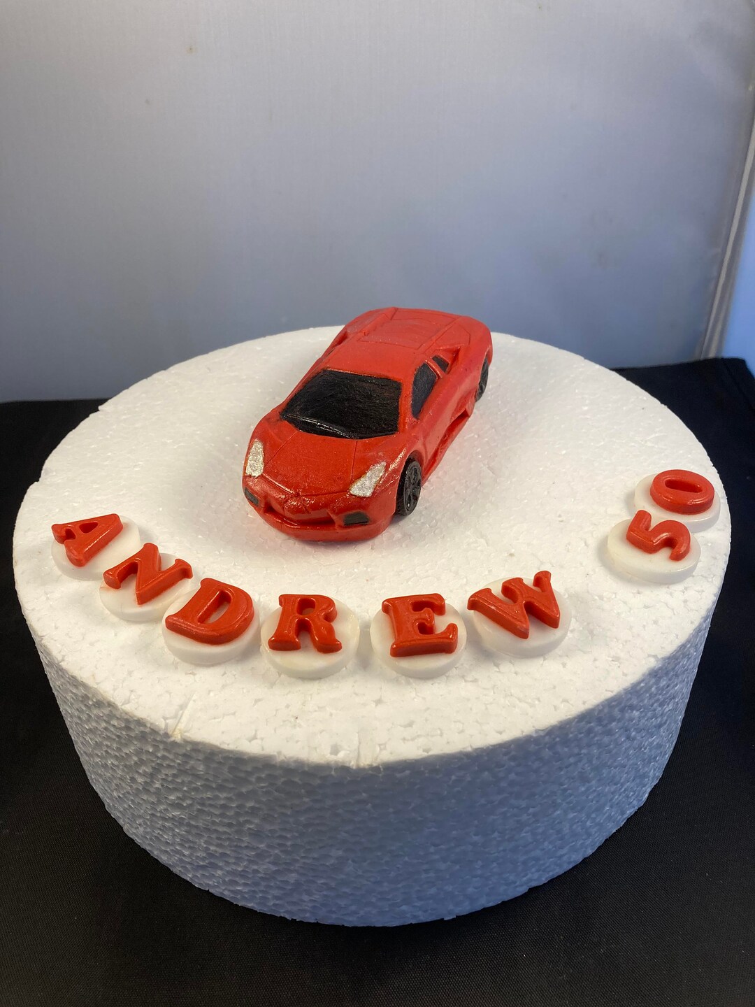 Perfect for Fathers Day Supercar an Edible Red Sports Car Cake Topper ...