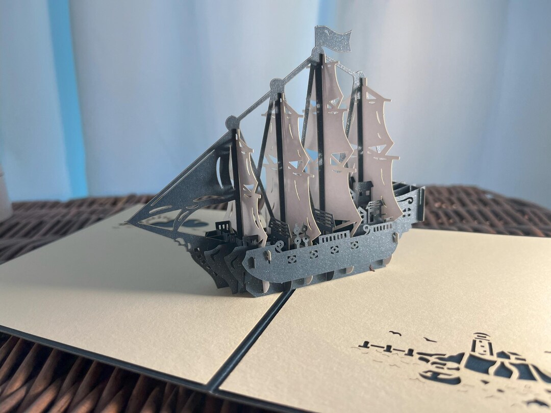 Pop up Fantastic Sailing Ship Card - Etsy