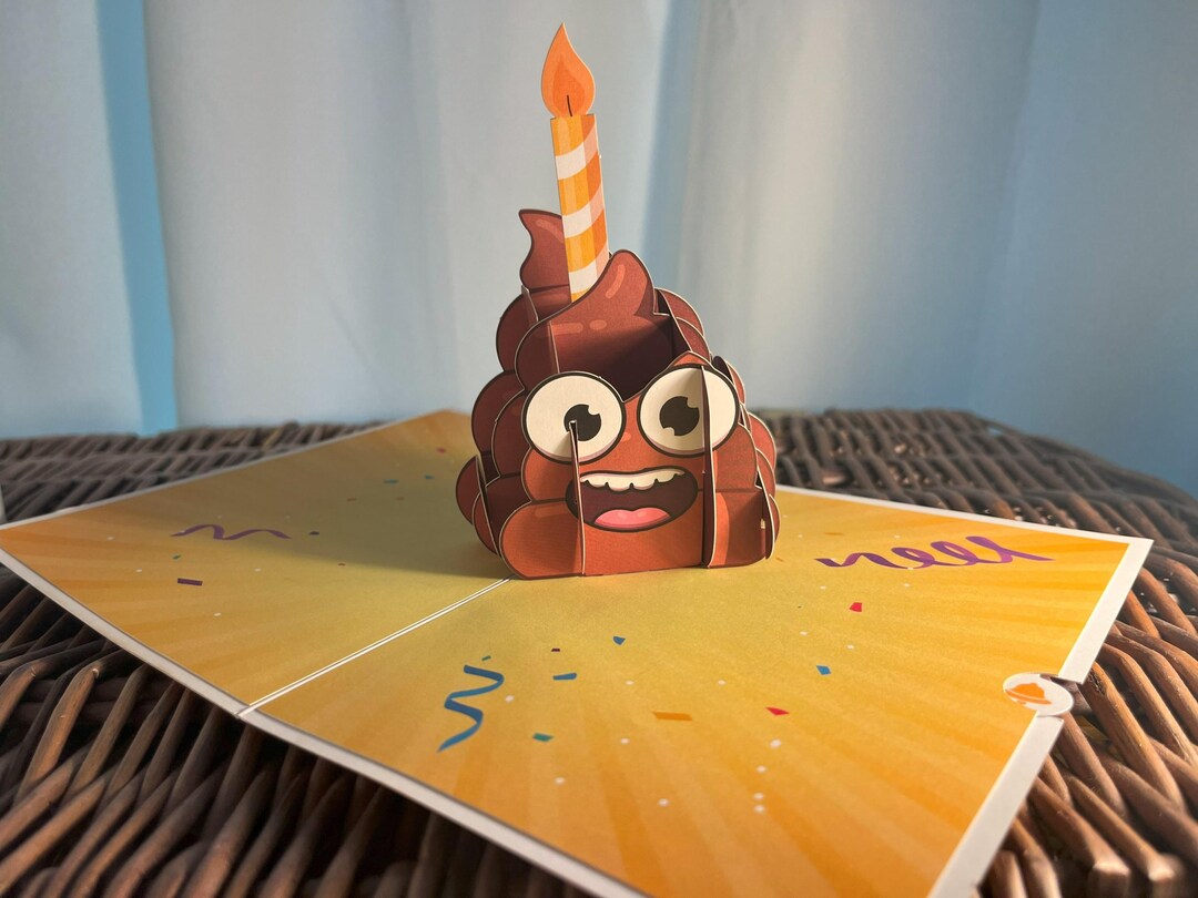 Pop up 3D Card – Rude Funny Poo Card - Etsy