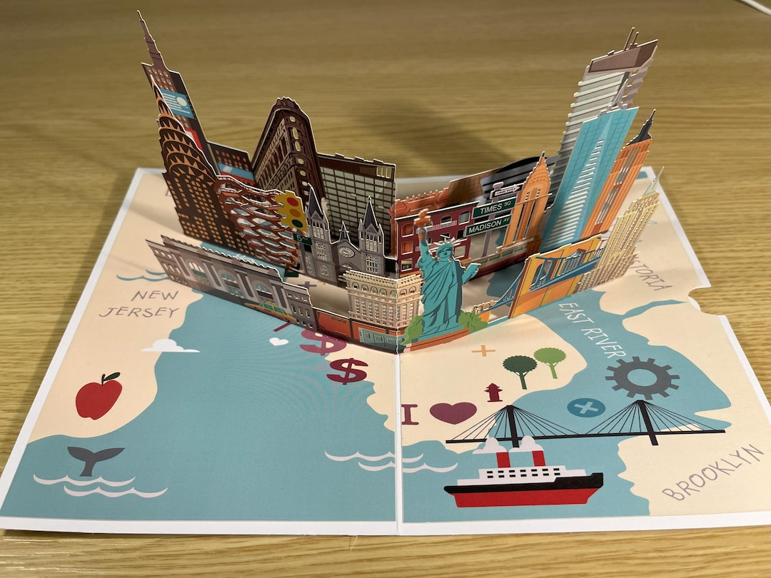 3D Pop up New York Travel Card - Etsy UK