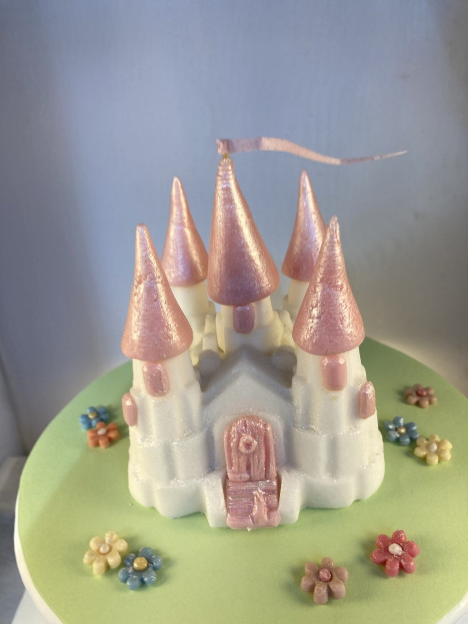 Cake Topper Princess Fairy Castle Edible Fondant Pink | Etsy
