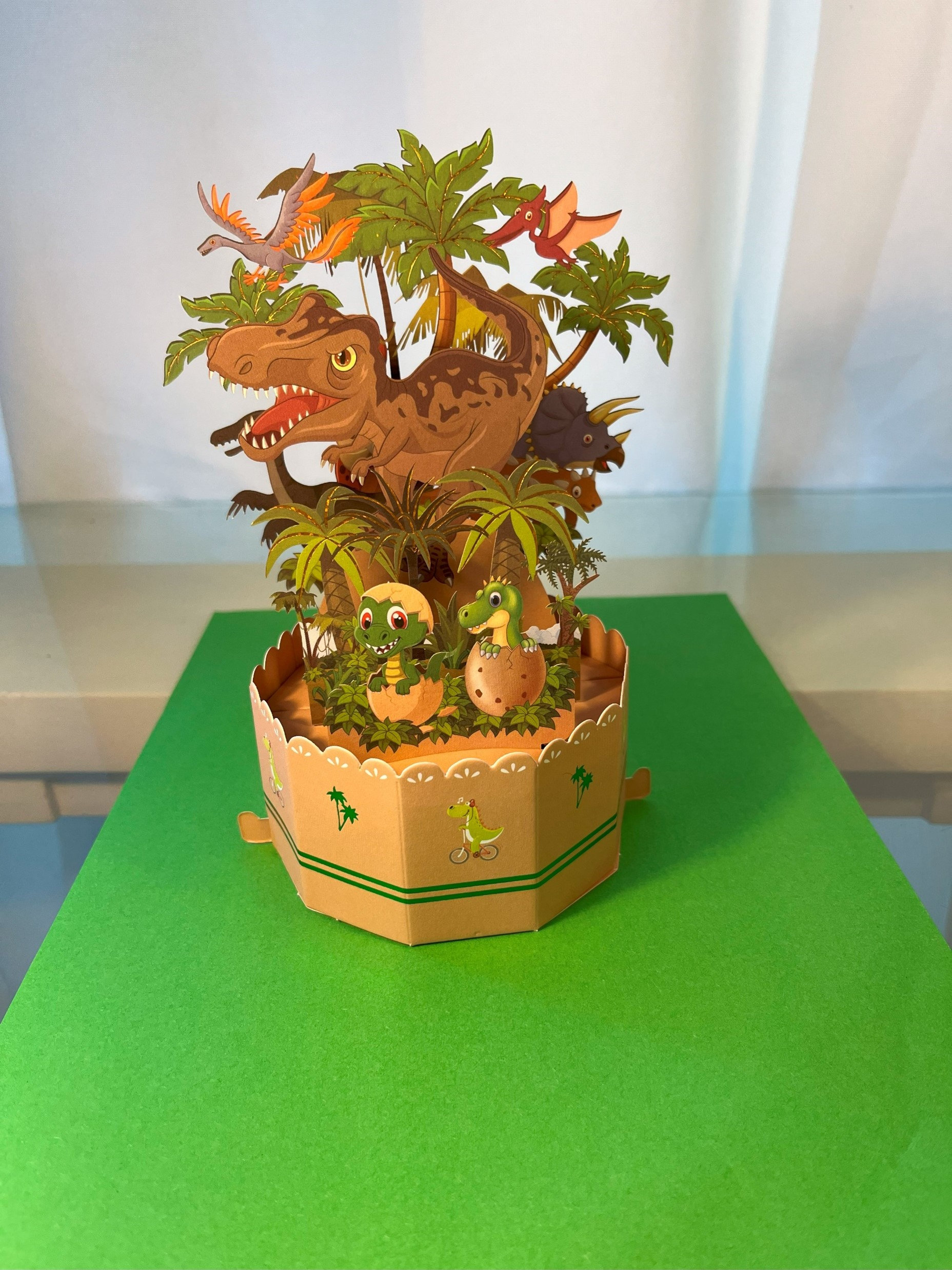 3D Pop-up Cute Dinosaur Box Card - Etsy UK
