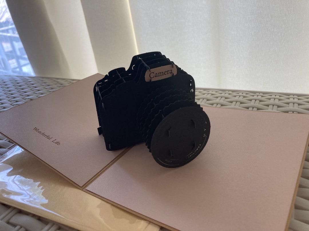 Pop up 3D Realistic Camera Card - Perfect Card for Father's Day - Etsy