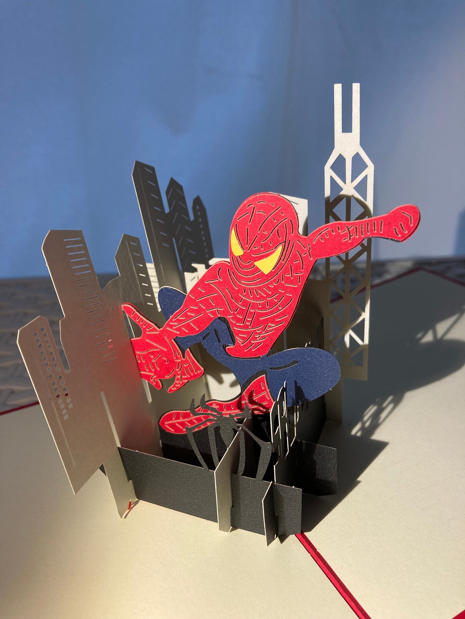 Pop up 3D Spiderman Card - Etsy
