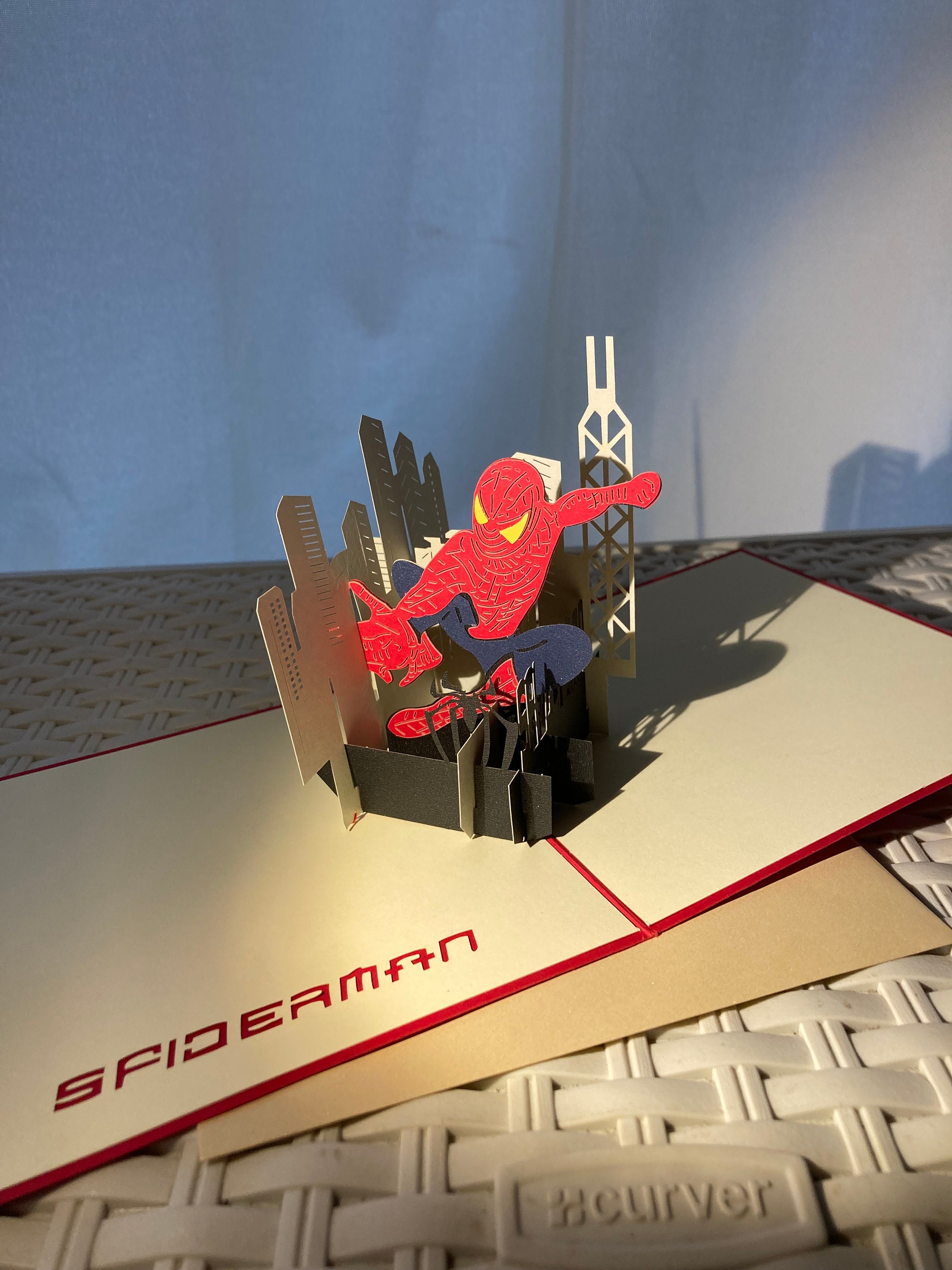 Pop up 3D Spiderman Card - Etsy